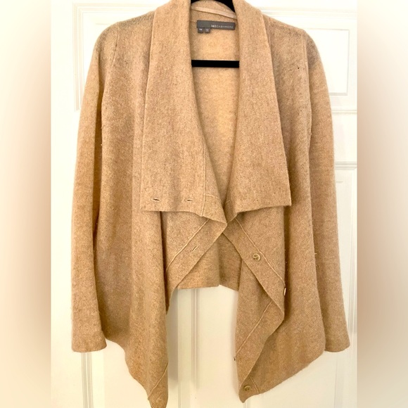 360 Cashmere | Sweaters | Womens Open Front Waterfall Cashmere Cardigan ...